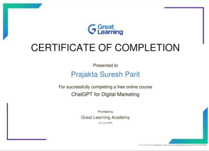 Prajakta Parit on LinkedIn: I am happy to announce that I have ... Prajakta Parit on LinkedIn: I am happy to announce that I have ...