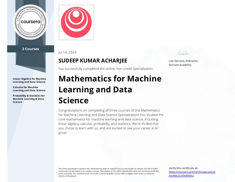 Sudeep Acharjee on LinkedIn: #ai #machinelearning #coursera #andrewng # ... Sudeep Acharjee on LinkedIn: #ai #machinelearning #coursera #andrewng # ...