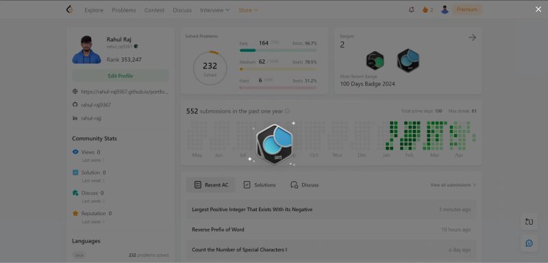 RAHUL RAJ on LinkedIn: #leetcode #programming #codingjourney # ... RAHUL RAJ on LinkedIn: #leetcode #programming #codingjourney # ...