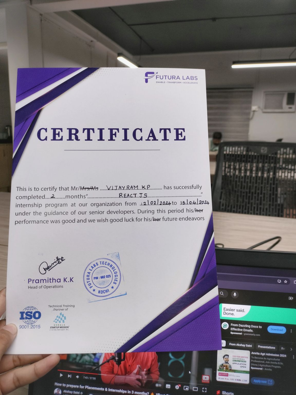 Vijay Ram kp on LinkedIn: Throughout my internship journey centered on ... Vijay Ram kp on LinkedIn: Throughout my internship journey centered on ...