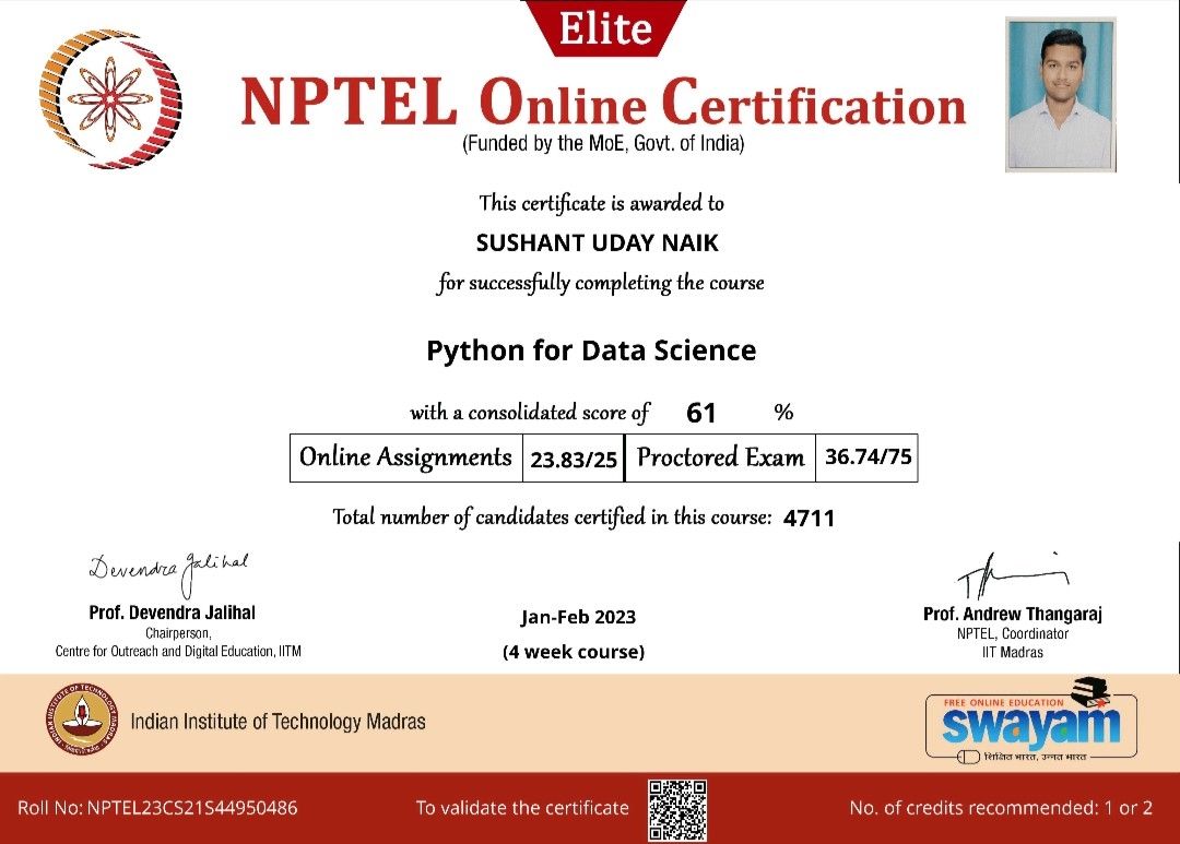 Sushant Naik on LinkedIn: #python #pythonfordatascience #nptel Sushant Naik on LinkedIn: #python #pythonfordatascience #nptel