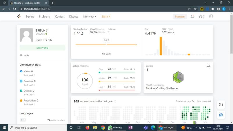 SRISUN S on LinkedIn: #thankyou #consistency #dailycoding #connections SRISUN S on LinkedIn: #thankyou #consistency #dailycoding #connections