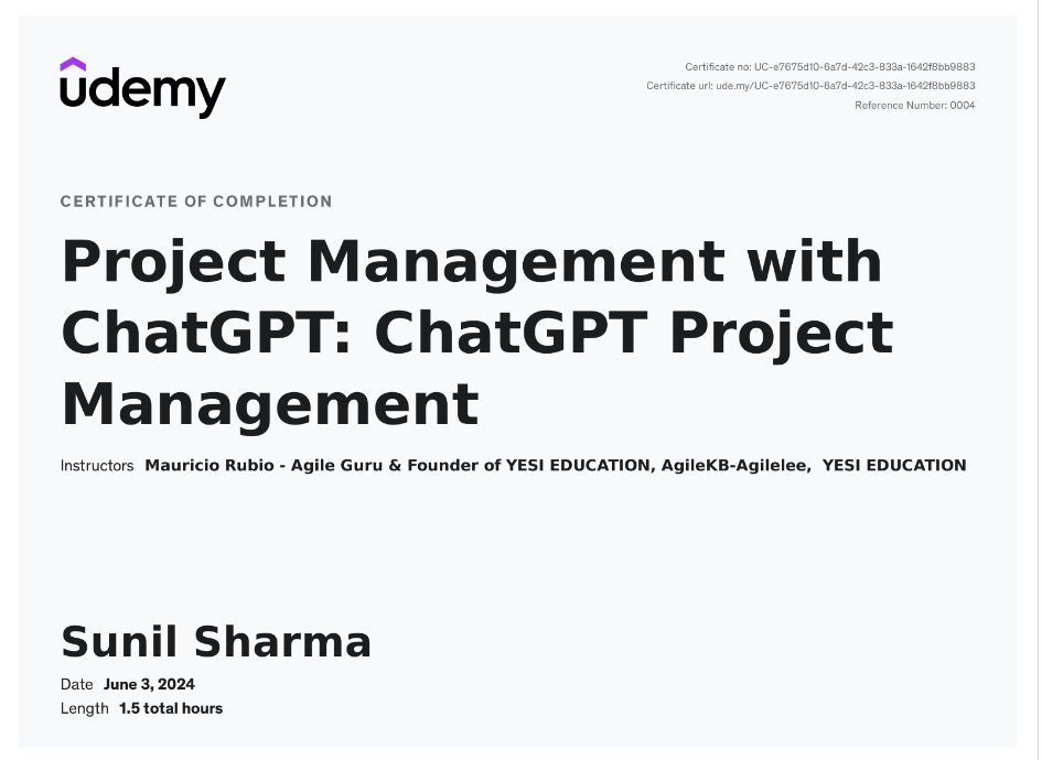 Sunil Sharma on LinkedIn: #projectmanagement #chatgpt #openai Sunil Sharma on LinkedIn: #projectmanagement #chatgpt #openai