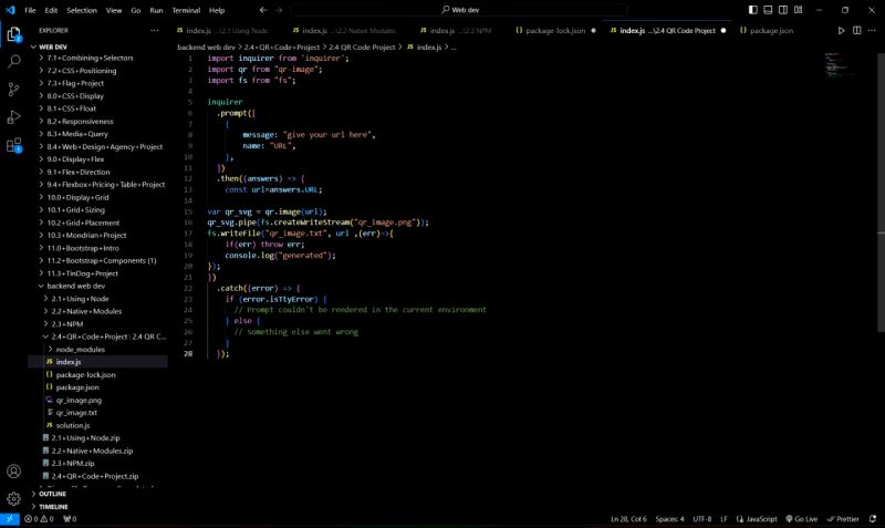 Anuj Mishra on LinkedIn: #nodejs #backenddevelopment #qrcodegenerator Anuj Mishra on LinkedIn: #nodejs #backenddevelopment #qrcodegenerator