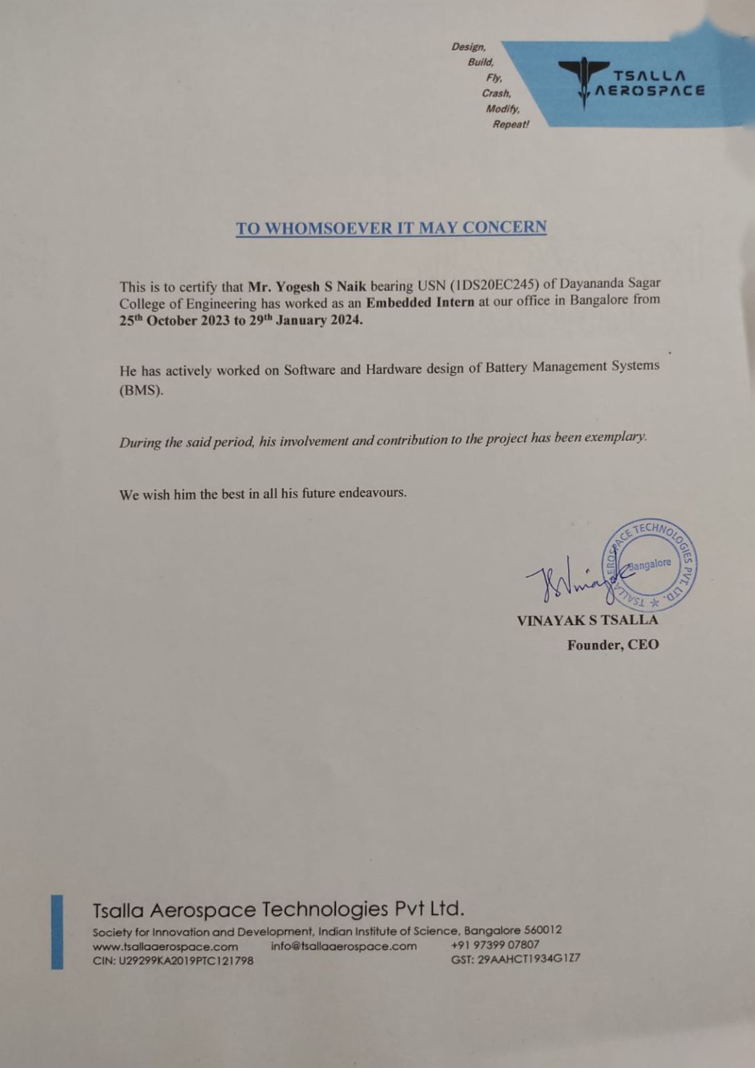 Yogesh S Naik on LinkedIn: #tsallaaerospace #embeddedsystems Yogesh S Naik on LinkedIn: #tsallaaerospace #embeddedsystems