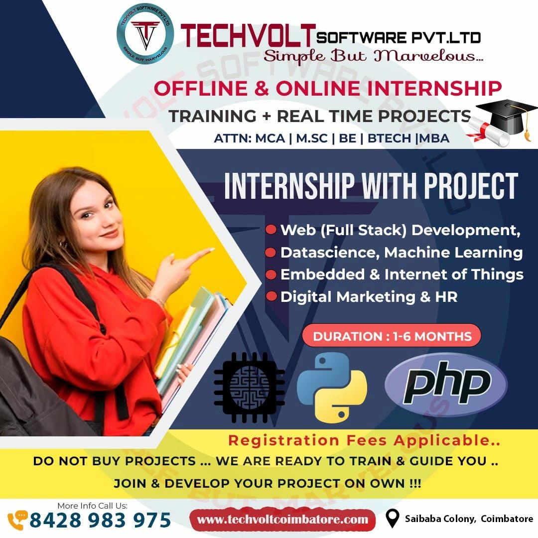Techvolt Software Coimbatore on LinkedIn: #internship #off_campus # ... Techvolt Software Coimbatore on LinkedIn: #internship #off_campus # ...
