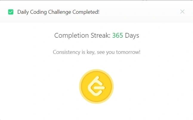 Abhiraj Gautam on LinkedIn: #leetcode #codingjourney #oneyearstrong Abhiraj Gautam on LinkedIn: #leetcode #codingjourney #oneyearstrong