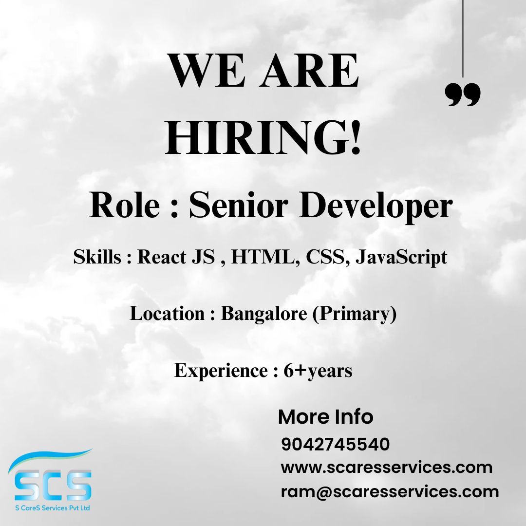 S CareS Services Pvt Ltd on LinkedIn: #reactjs #html #css #javascript # ... S CareS Services Pvt Ltd on LinkedIn: #reactjs #html #css #javascript # ...