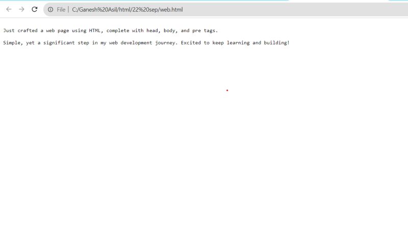 Created a web page using HTML with head, body, and tags | Ganesh Asil ... Created a web page using HTML with head, body, and tags | Ganesh Asil ...