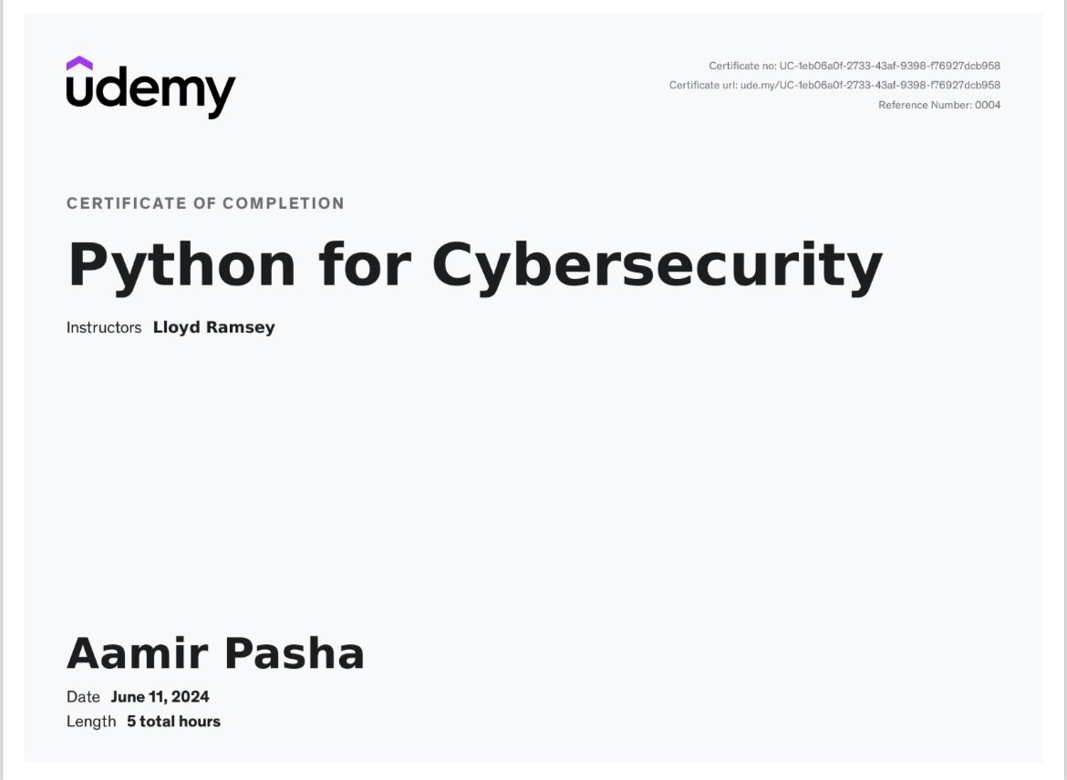 Aamir Pasha on LinkedIn: #cybersecurity #python #learning #scripting Aamir Pasha on LinkedIn: #cybersecurity #python #learning #scripting