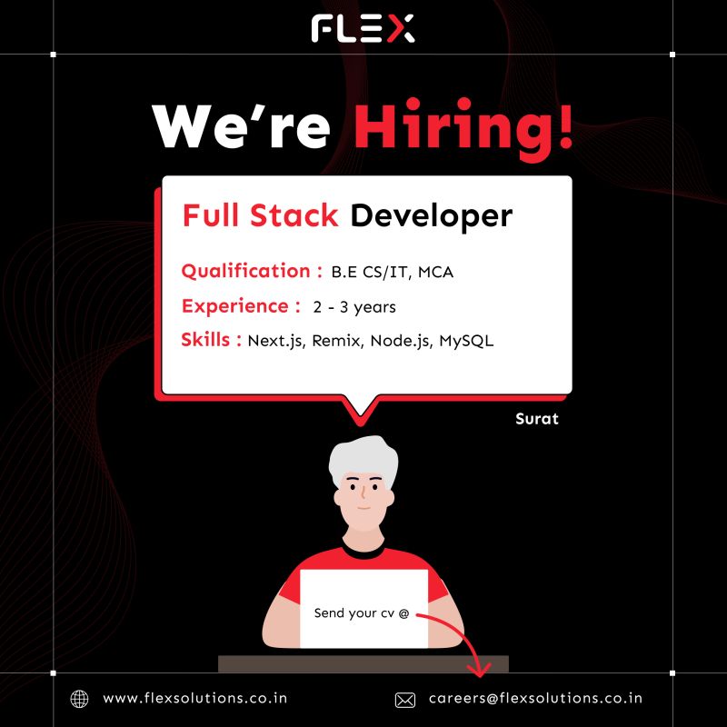 Flex Solutions on LinkedIn: #hiring #fullstackdeveloper #fullstack # ... Flex Solutions on LinkedIn: #hiring #fullstackdeveloper #fullstack # ...
