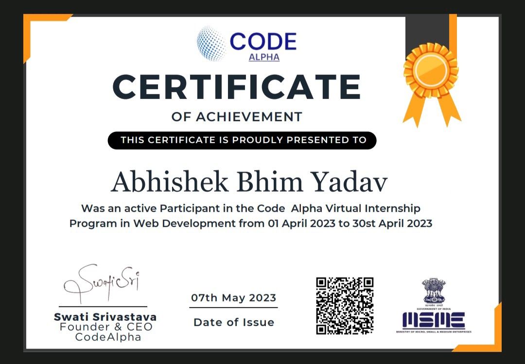 Abhishek Yadav on LinkedIn: #certificateofachievement # ... Abhishek Yadav on LinkedIn: #certificateofachievement # ...