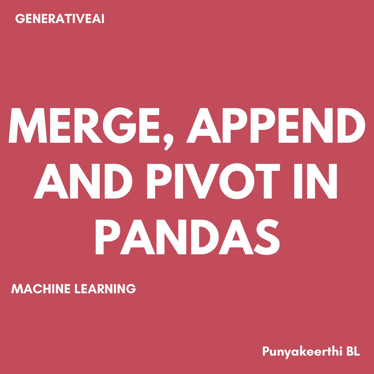 Punyakeerthi BL on LinkedIn: #datascience #pandas #datamanipulation # ... Punyakeerthi BL on LinkedIn: #datascience #pandas #datamanipulation # ...