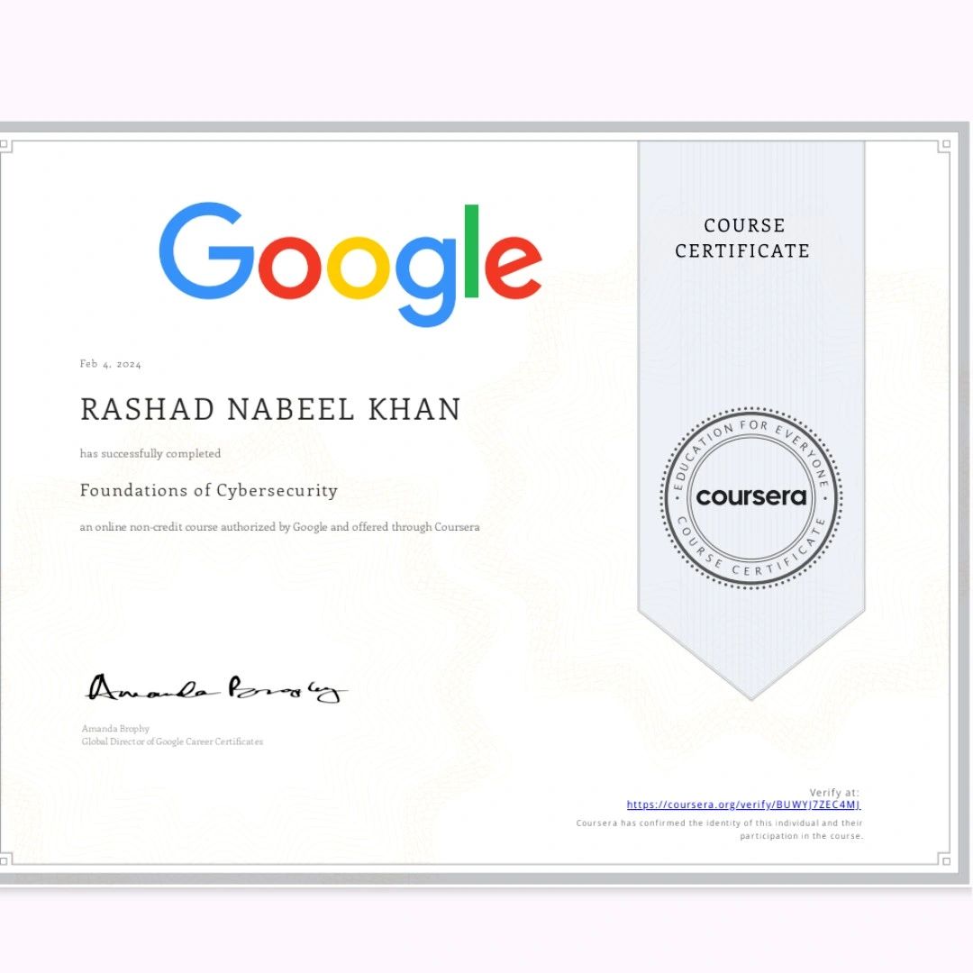 Rashad Nabeel Khan on LinkedIn: #cybersecurity #googlescholarship # ... Rashad Nabeel Khan on LinkedIn: #cybersecurity #googlescholarship # ...