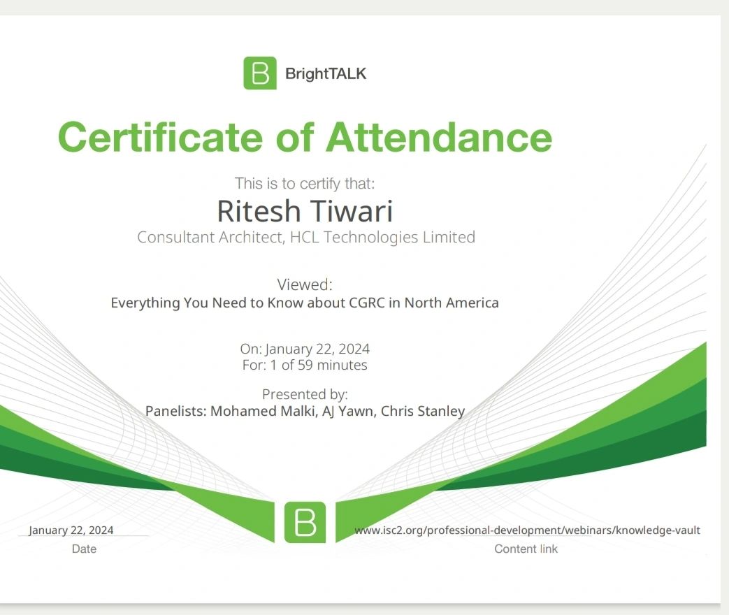 RITESH TIWARI on LinkedIn: #grc RITESH TIWARI on LinkedIn: #grc