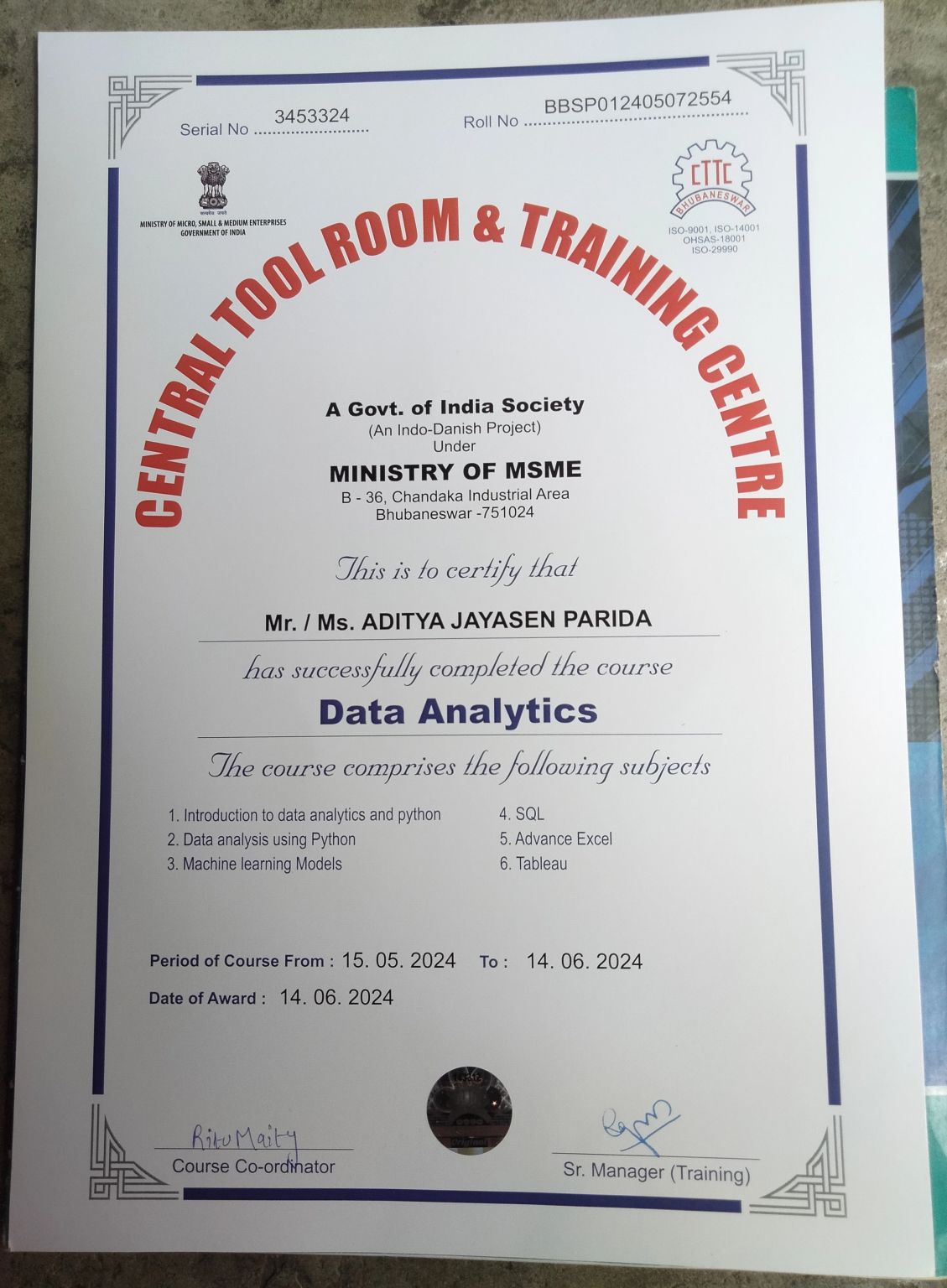 Aditya J Parida on LinkedIn: **Excited to Share My First Certification ... Aditya J Parida on LinkedIn: **Excited to Share My First Certification ...