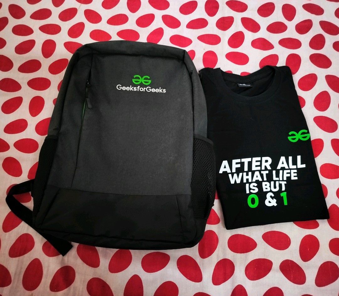 Supali Ojha on LinkedIn: #geeksforgeeks #gfg #potd #coding #swags #goodies Supali Ojha on LinkedIn: #geeksforgeeks #gfg #potd #coding #swags #goodies