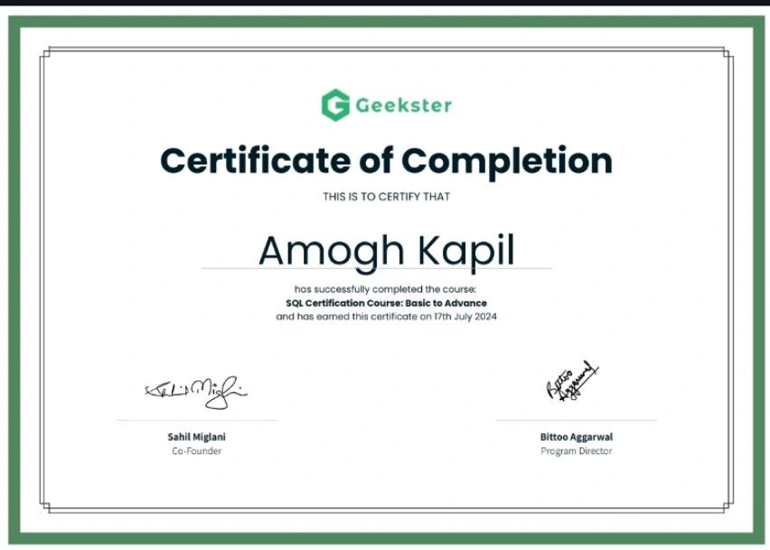 Amogh Kapil on LinkedIn: #sql #database #geekster #datamanagement #rdbms Amogh Kapil on LinkedIn: #sql #database #geekster #datamanagement #rdbms
