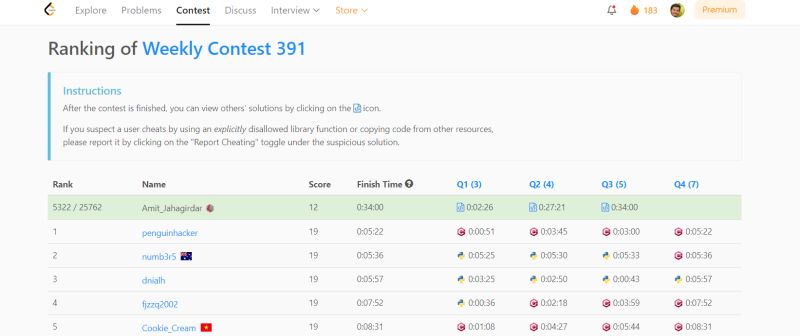 Amit Jahagirdar on LinkedIn: Solved 3/4 in today's leetcode weekly ... Amit Jahagirdar on LinkedIn: Solved 3/4 in today's leetcode weekly ...