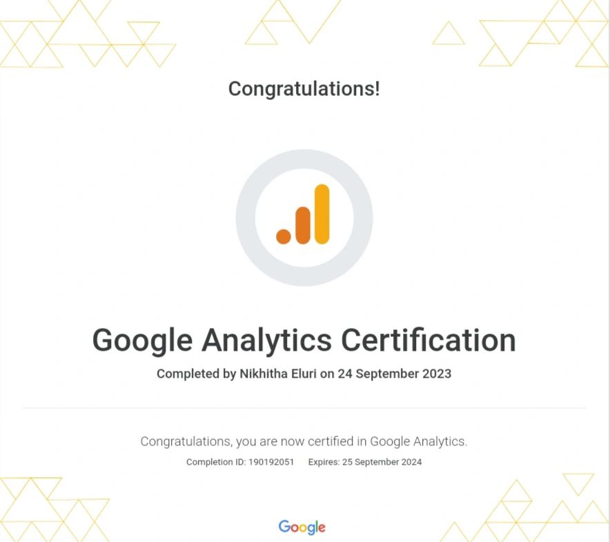 Nikhitha Eluri on LinkedIn: #analytics #google #data #thankyou Nikhitha Eluri on LinkedIn: #analytics #google #data #thankyou