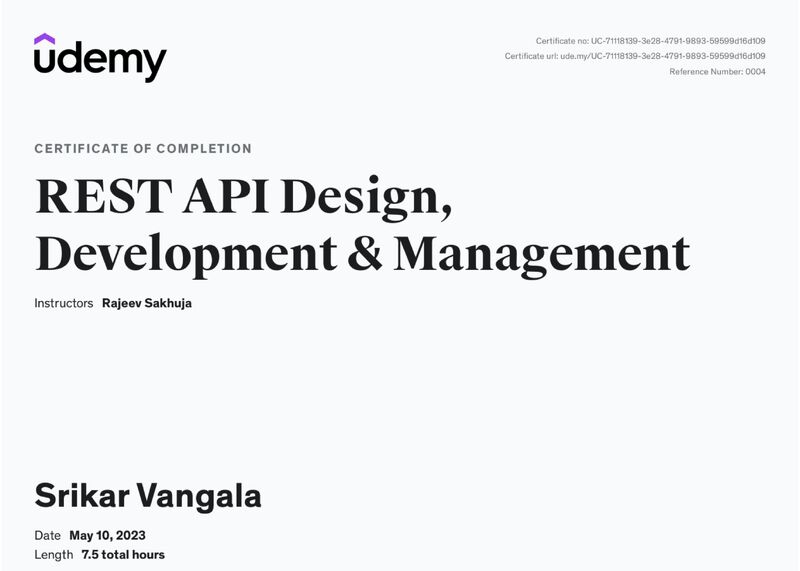 Srikar Vangala on LinkedIn: #restapi #design Srikar Vangala on LinkedIn: #restapi #design