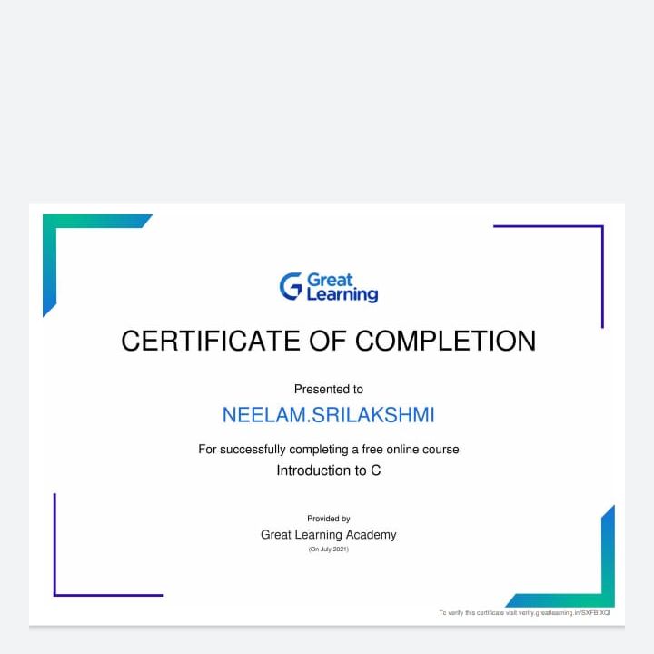 NEELAM SRILAKSHMI on LinkedIn: #cprogramming #greatlearningacademy # ... NEELAM SRILAKSHMI on LinkedIn: #cprogramming #greatlearningacademy # ...