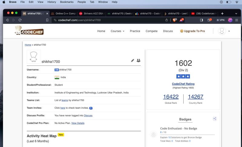 Shikha Singh on LinkedIn: #codechef #3starcoder #codingachievement # ... Shikha Singh on LinkedIn: #codechef #3starcoder #codingachievement # ...