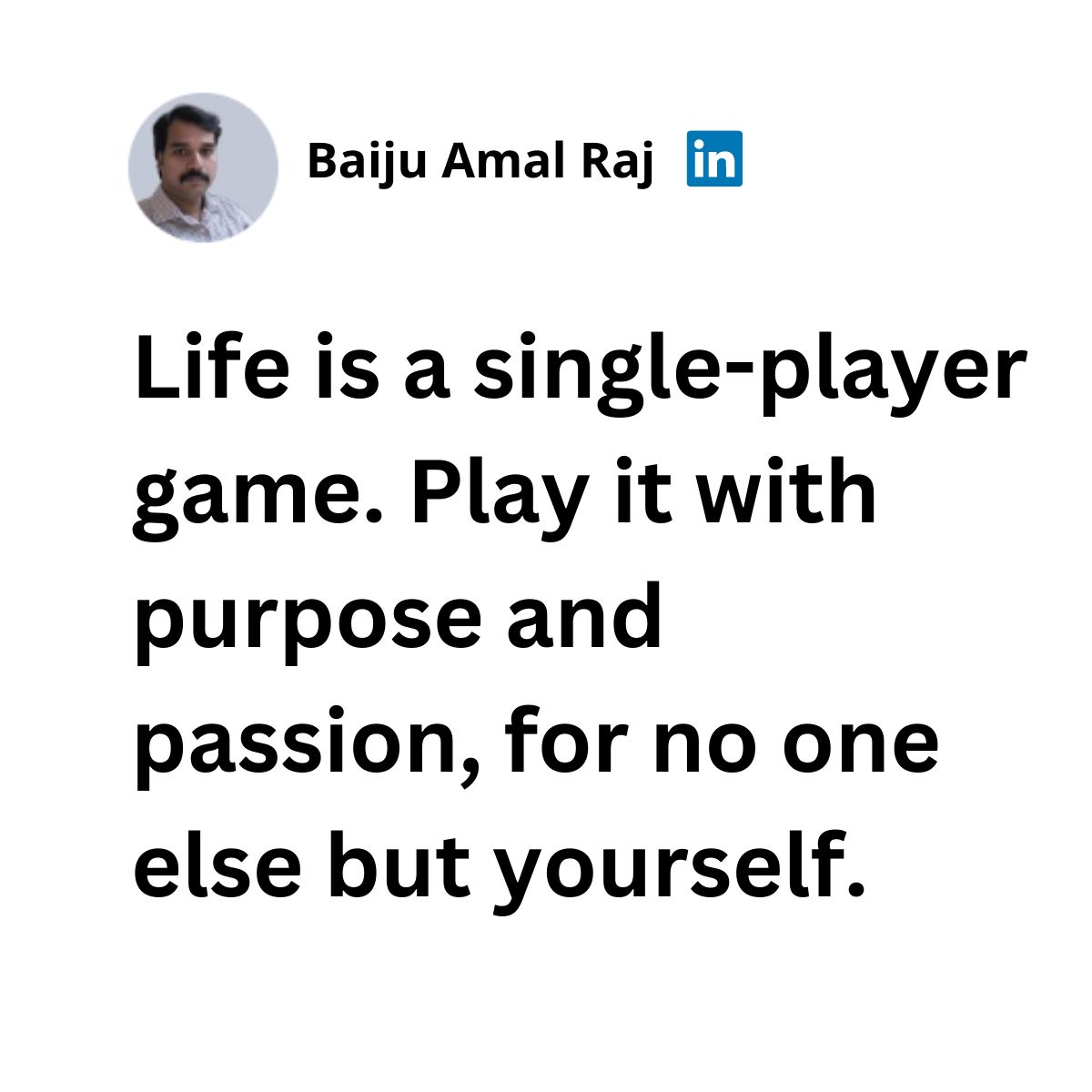 Baiju Amal Raj on LinkedIn: #life #success Baiju Amal Raj on LinkedIn: #life #success