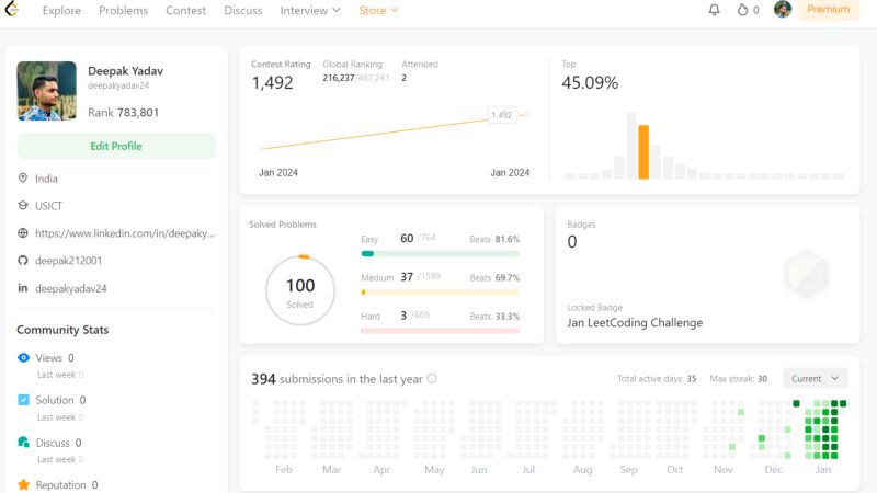 Deepak Yadav on LinkedIn: #codechallenge #codingjourney #leetcode # ... Deepak Yadav on LinkedIn: #codechallenge #codingjourney #leetcode # ...