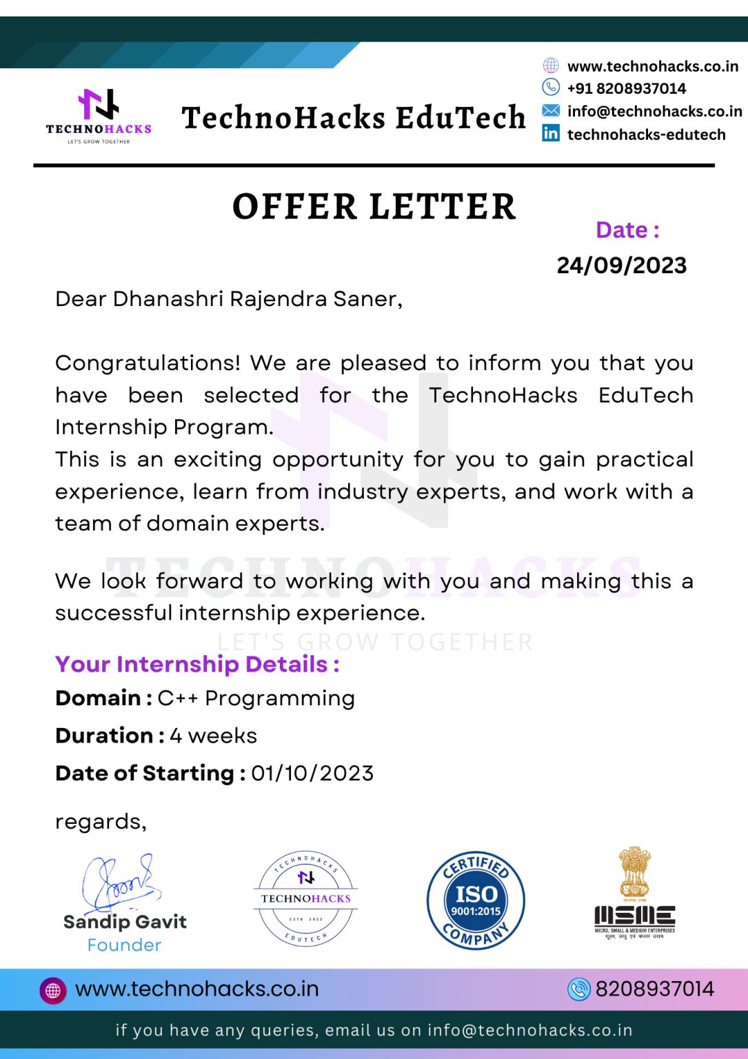 Dhanashri Saner on LinkedIn: #cpp Dhanashri Saner on LinkedIn: #cpp