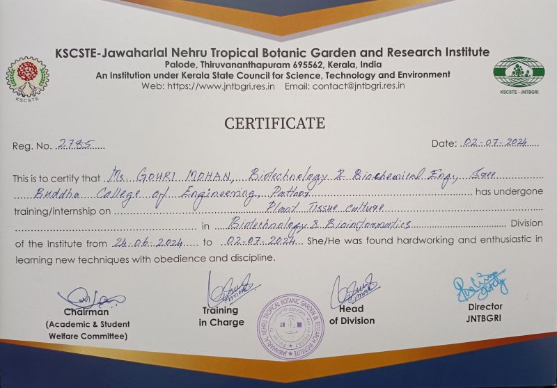 GOURI MOHAN on LinkedIn: Completed Internship at Jawaharlal Nehru ... GOURI MOHAN on LinkedIn: Completed Internship at Jawaharlal Nehru ...