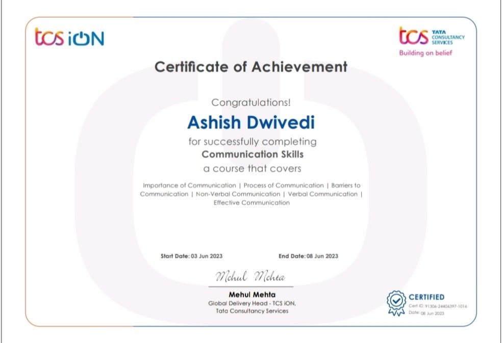 Aashish Dwivedi on LinkedIn: #share #communication #connections #tcsion ... Aashish Dwivedi on LinkedIn: #share #communication #connections #tcsion ...
