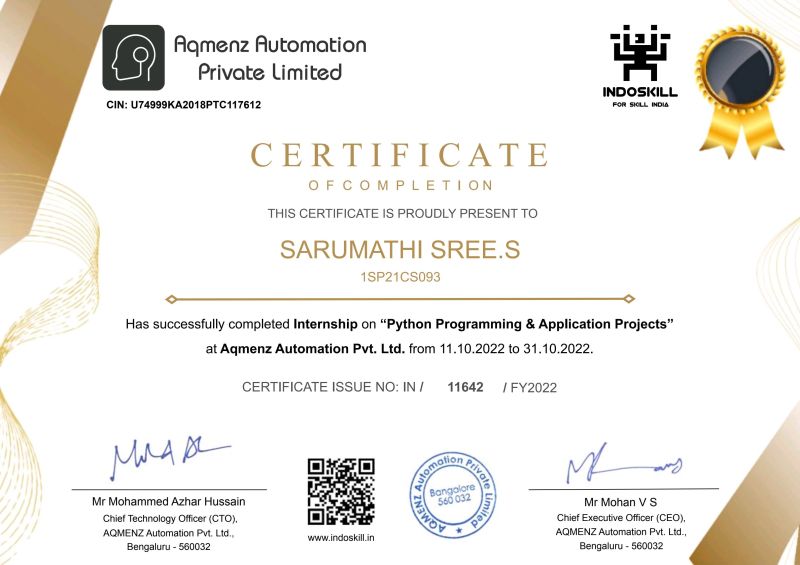Sarumathi Sree on LinkedIn: #datascience #python #internship # ... Sarumathi Sree on LinkedIn: #datascience #python #internship # ...