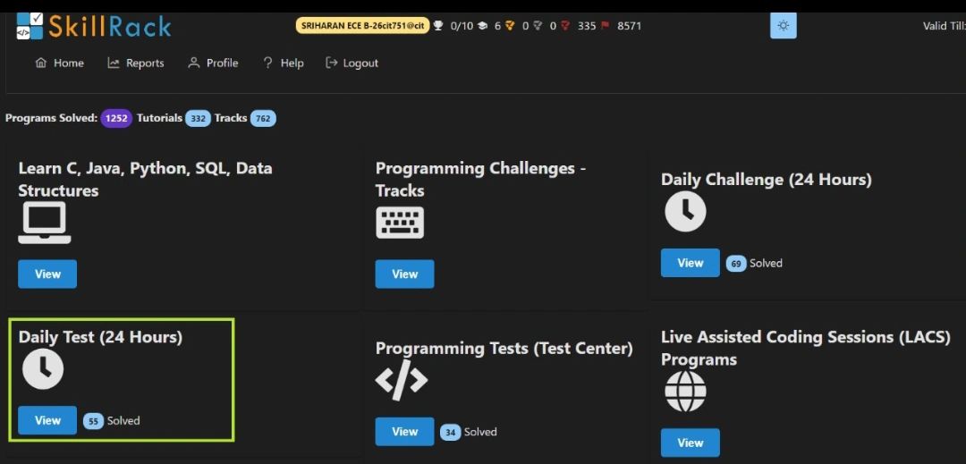 Sriharan R. M. on LinkedIn: #skillrack #learningjourney # ... Sriharan R. M. on LinkedIn: #skillrack #learningjourney # ...