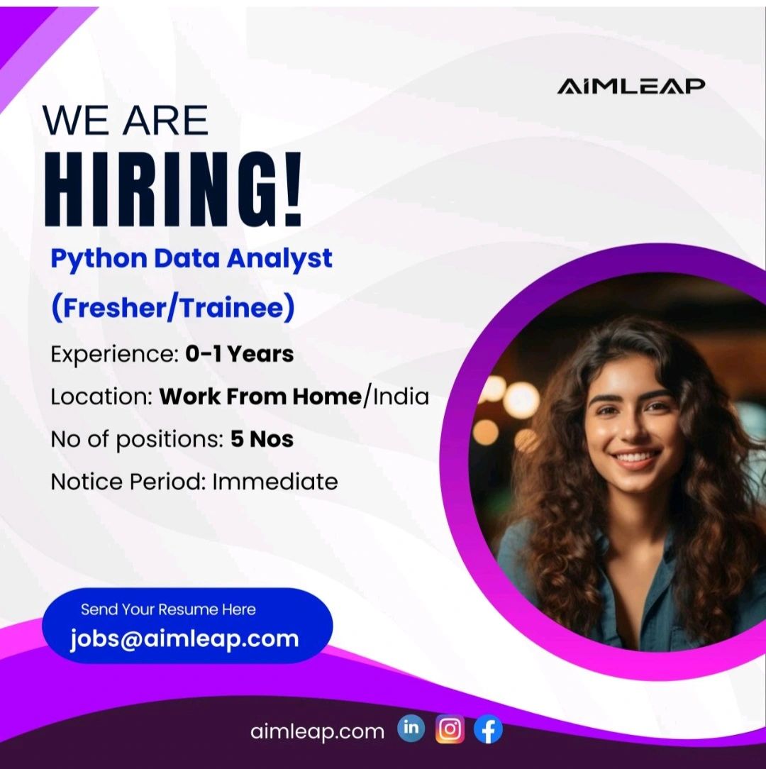 Irfan Ahmad Bhat on LinkedIn: Python Data Analyst (Fresher/Trainee ... Irfan Ahmad Bhat on LinkedIn: Python Data Analyst (Fresher/Trainee ...