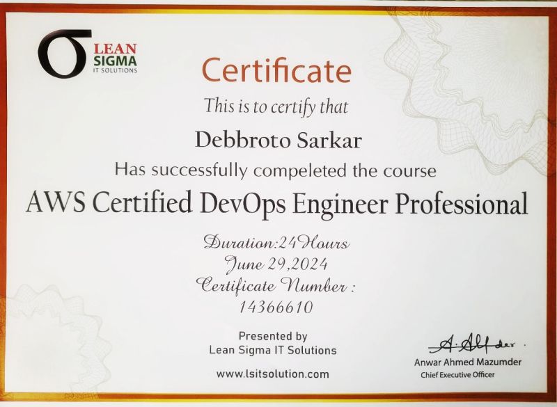 Debbroto Sarkar on LinkedIn: #aws #devops #certification # ... Debbroto Sarkar on LinkedIn: #aws #devops #certification # ...