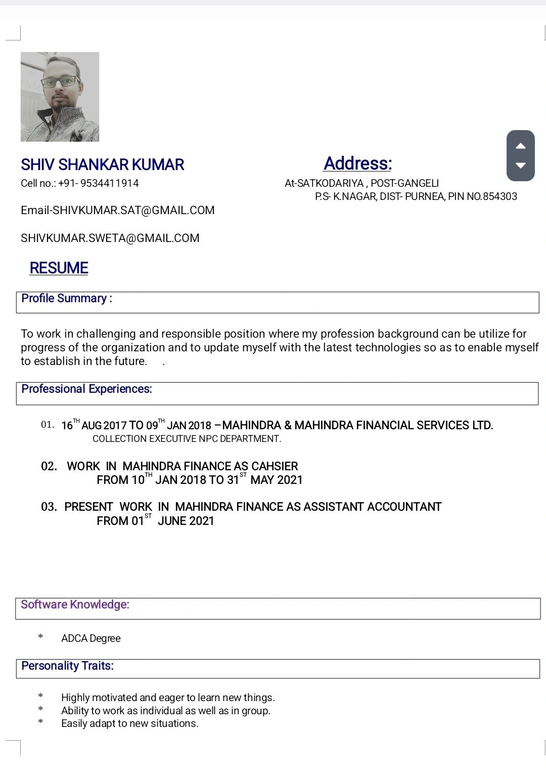 shiv shankar kumar on LinkedIn: i am looking job in NBFC and banking ... shiv shankar kumar on LinkedIn: i am looking job in NBFC and banking ...
