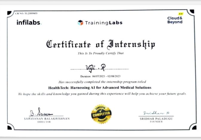 Viji Ravikumar on LinkedIn: #healthcare #ai #internship #healthtech # ... Viji Ravikumar on LinkedIn: #healthcare #ai #internship #healthtech # ...