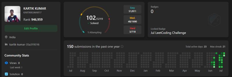 KARTIK KUMAR on LinkedIn: #leetcode #dsa #codingjourney #consistency # ... KARTIK KUMAR on LinkedIn: #leetcode #dsa #codingjourney #consistency # ...