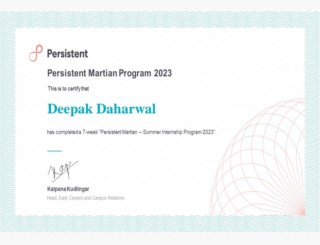 Deepak Daharwal on LinkedIn: #persistent #persistentsystems # ... Deepak Daharwal on LinkedIn: #persistent #persistentsystems # ...
