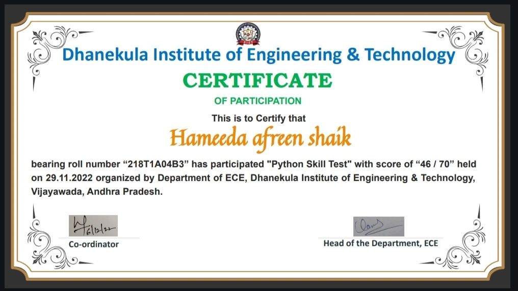 hameeda Afreen shaik on LinkedIn: #python #coding #skillsdevelopment # ... hameeda Afreen shaik on LinkedIn: #python #coding #skillsdevelopment # ...