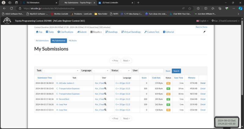 Karan Sodhi on LinkedIn: Good evening everyone, In Today's Atcoder ... Karan Sodhi on LinkedIn: Good evening everyone, In Today's Atcoder ...