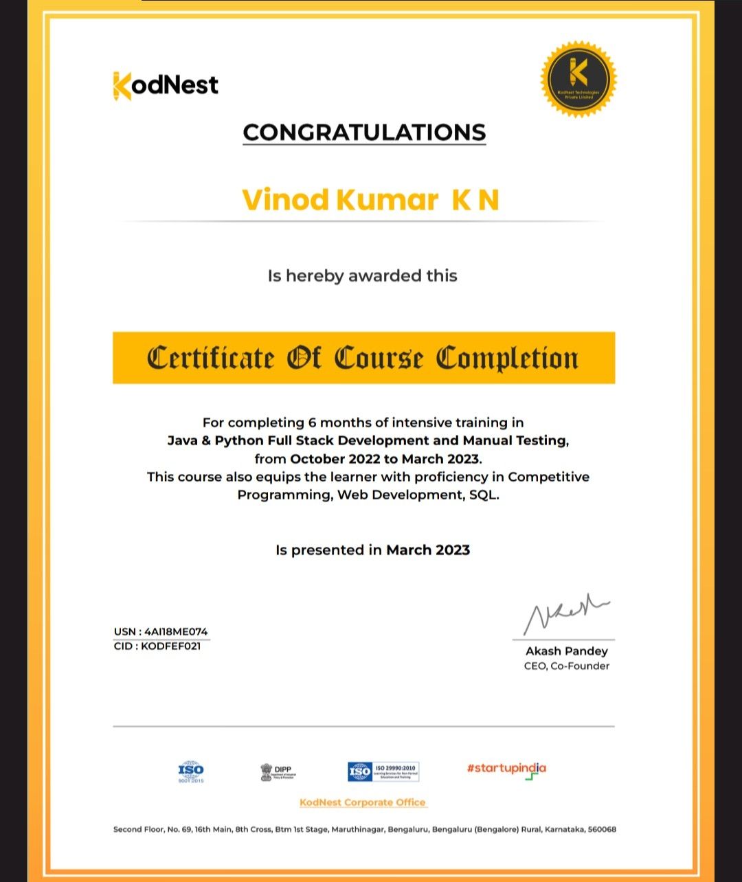 Vinod Kumar K N on LinkedIn: #java #development Vinod Kumar K N on LinkedIn: #java #development
