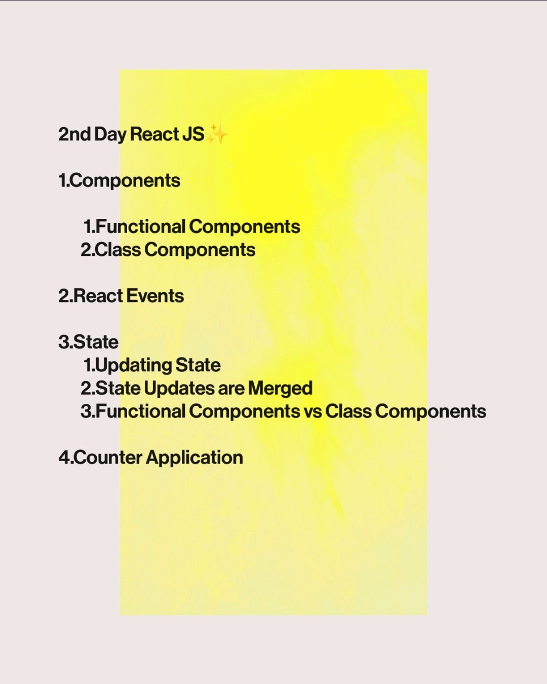 Nani Teppala on LinkedIn: #2nddayreactjs Nani Teppala on LinkedIn: #2nddayreactjs