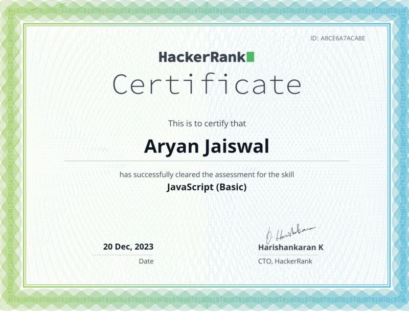 Aryan Jaiswal on LinkedIn: 🔐I have Unlocked the JavaScript(Basic ... Aryan Jaiswal on LinkedIn: 🔐I have Unlocked the JavaScript(Basic ...