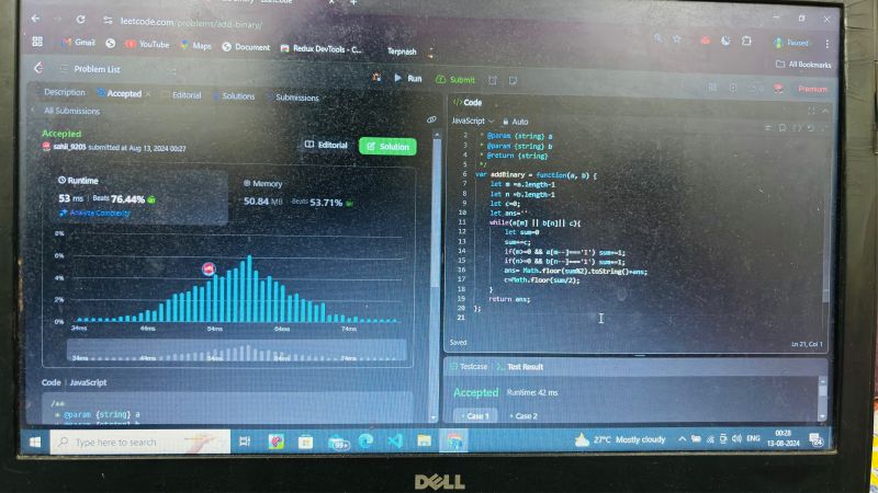 Sahil Khan on LinkedIn: #dsa #leetcode #javascript #addbinary #dsawithjs Sahil Khan on LinkedIn: #dsa #leetcode #javascript #addbinary #dsawithjs