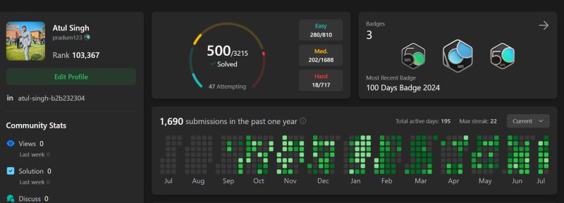 Atul Singh on LinkedIn: #leetcode #coding #algorithms #datastructures # ... Atul Singh on LinkedIn: #leetcode #coding #algorithms #datastructures # ...