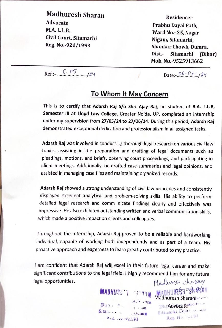 Adarsh Raj on LinkedIn: #internshipexperience #legalinternship # ... Adarsh Raj on LinkedIn: #internshipexperience #legalinternship # ...