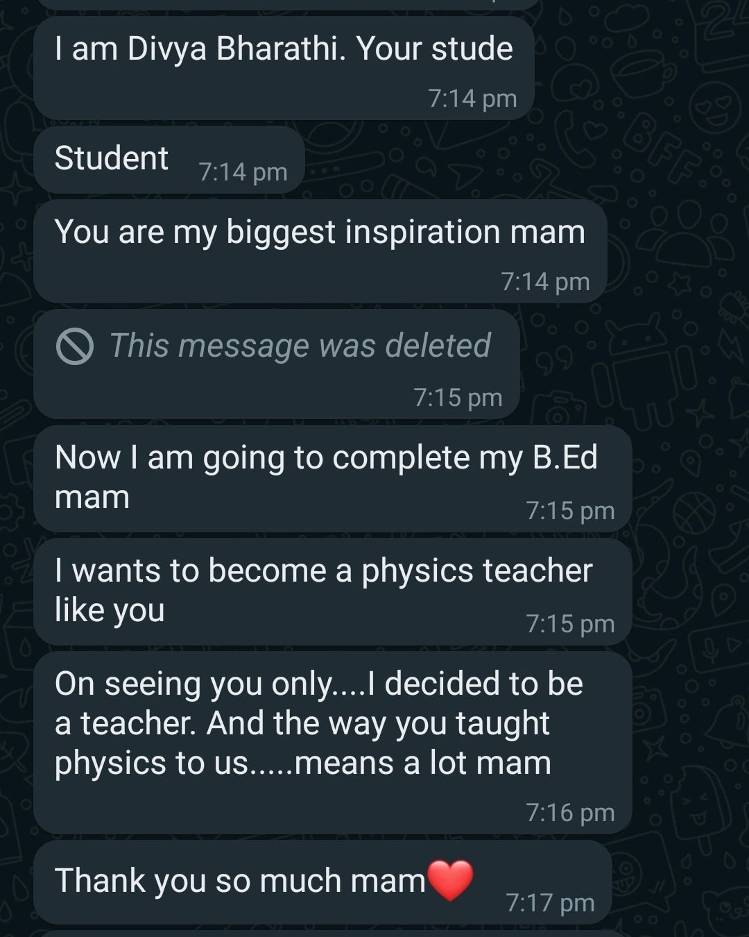 Manju K M on LinkedIn: Got an award from my student! Unexpected message ... Manju K M on LinkedIn: Got an award from my student! Unexpected message ...
