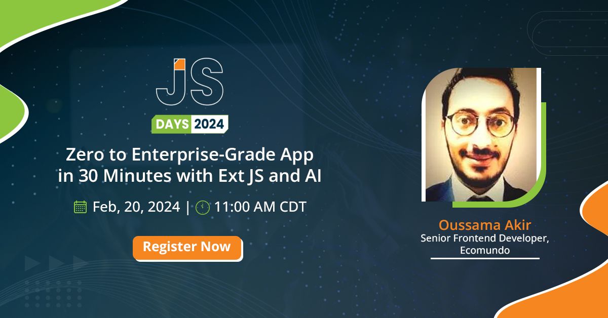 Sencha on LinkedIn: #sencha #jsdays #extjs #ai #developmentin30minutes Sencha on LinkedIn: #sencha #jsdays #extjs #ai #developmentin30minutes